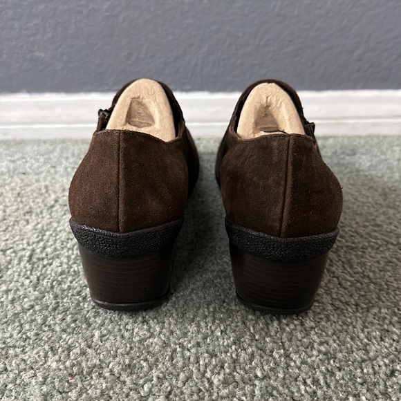 Aquatalia | Shoes | Aquatalia By Marvin K Suede Wedge Shooties Side Zip ...